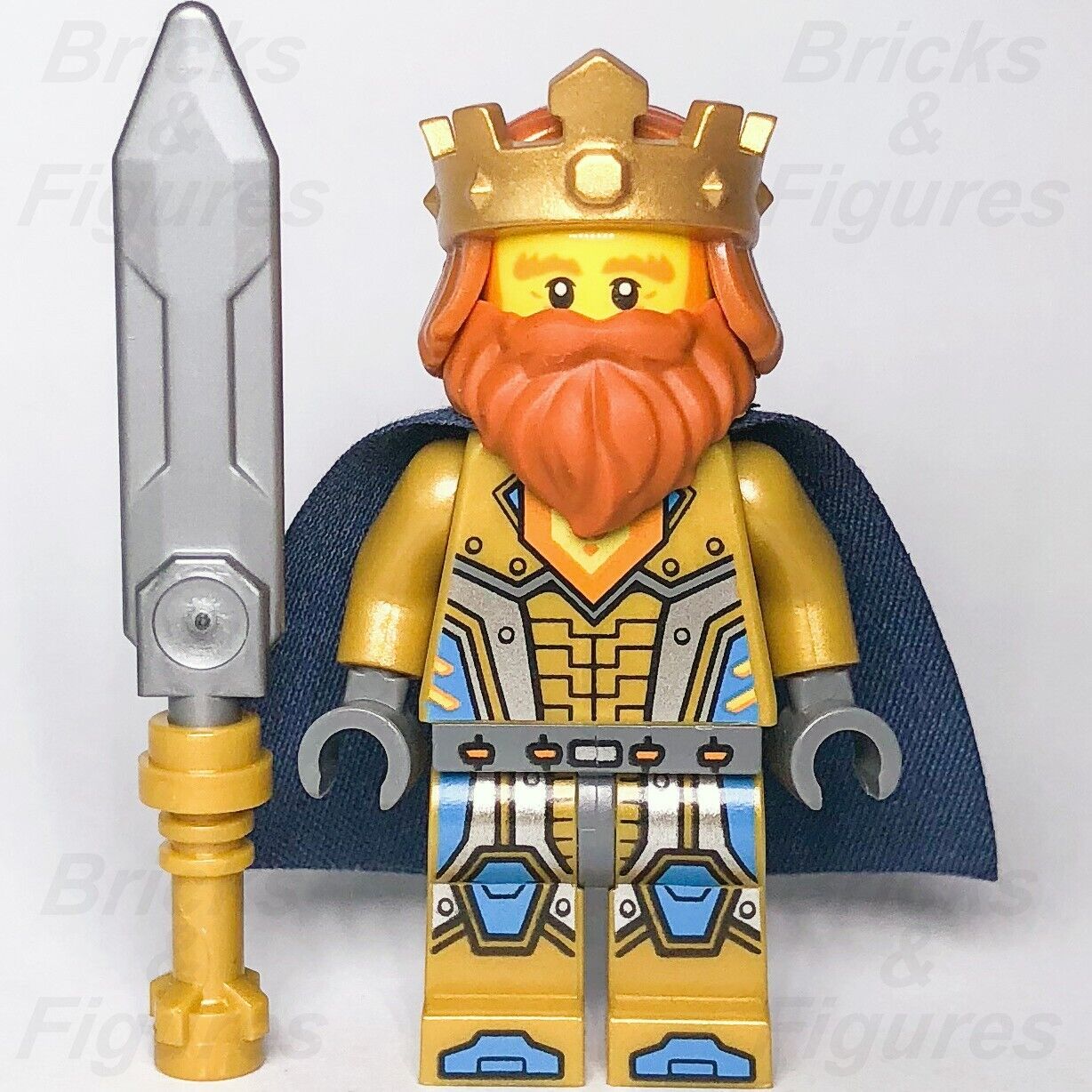 LEGO Nexo Knights King Halbert Minifigure Crown & Beard 70327 nex014 Minifig | Bricks & Figures